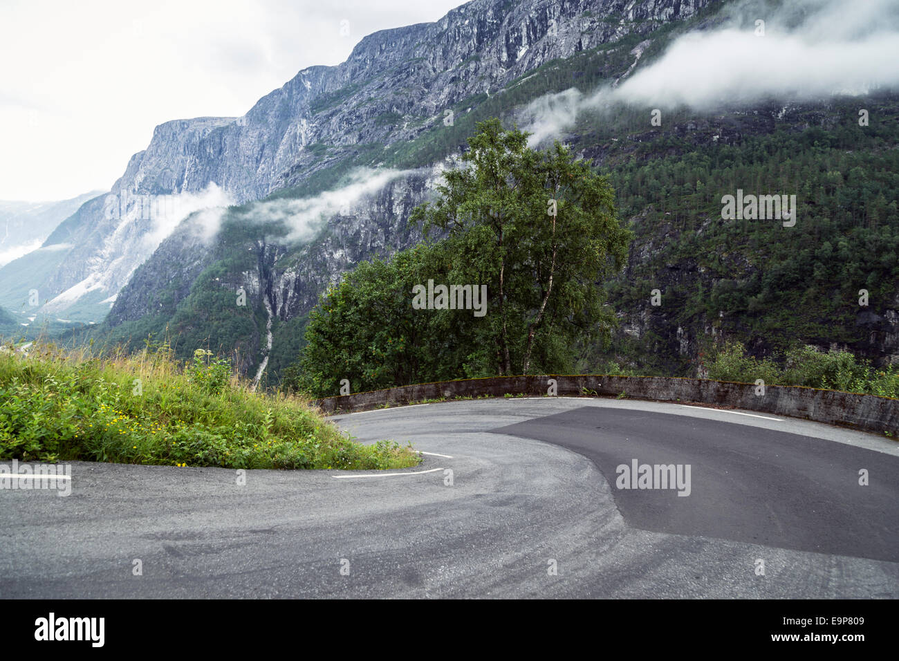 Stalheimskleiva (Stalheim Road) in Hordaland, Norway, is Northern ...