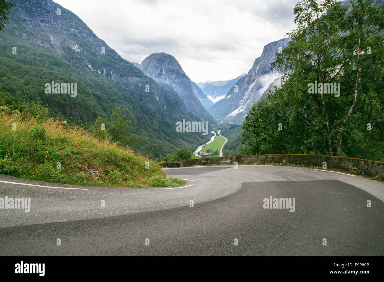 Stalheimskleiva (Stalheim Road) in Hordaland, Norway, is Northern ...
