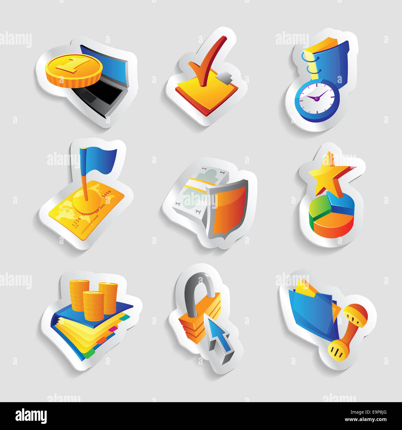 Office clock gold coin hi-res stock photography and images - Alamy