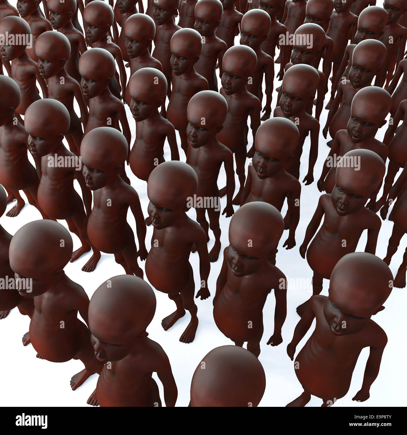 3d render of starving African children highlighting the disparity of ...