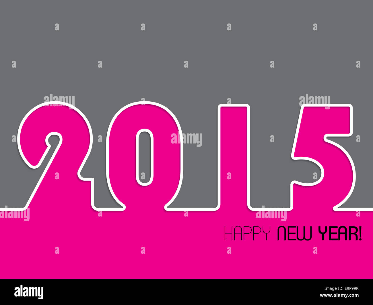 2015 background design with happy new year text Stock Photo - Alamy