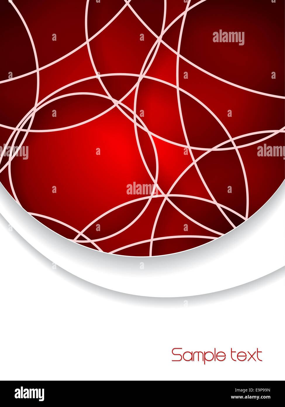 Abstract red and white brochure cover design Stock Photo - Alamy