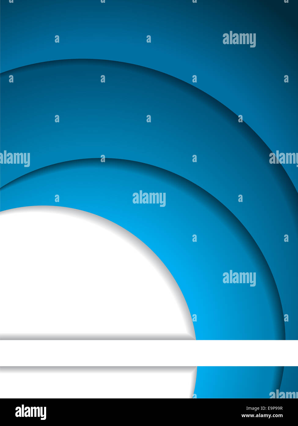 Abstract blue and white brochure cover design Stock Photo - Alamy
