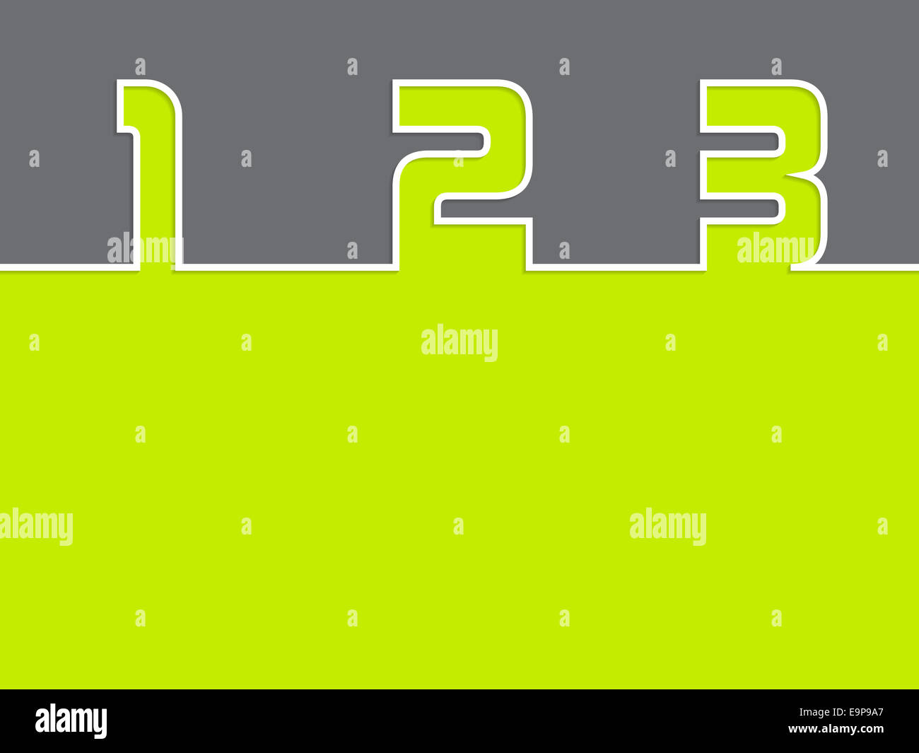 Simple infographic design with white grades on green gray background ...