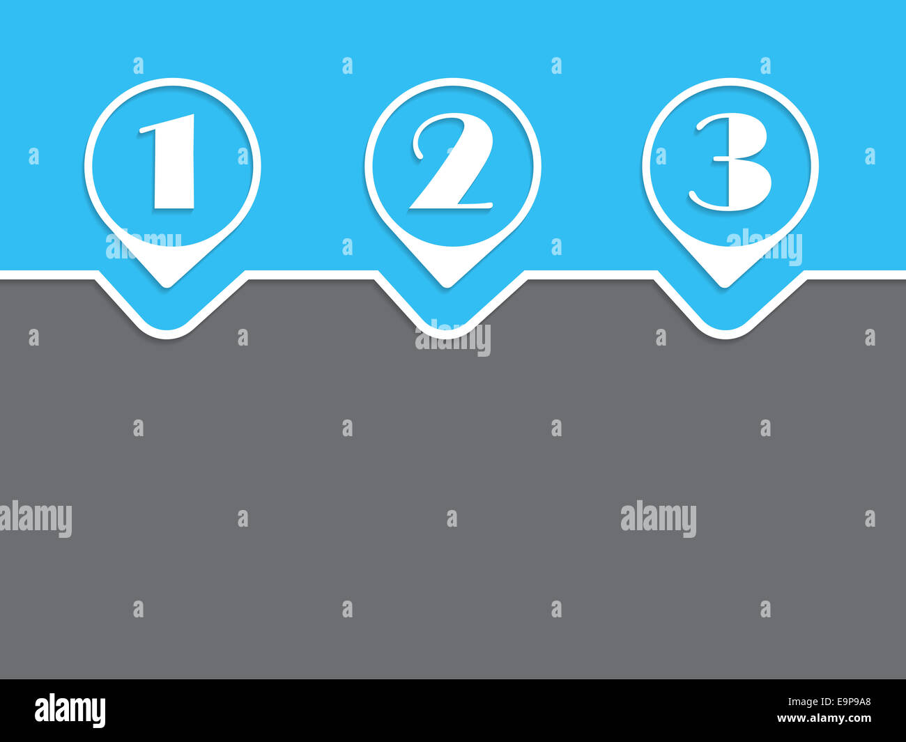 Simple infographic design with white grades on blue gray background ...