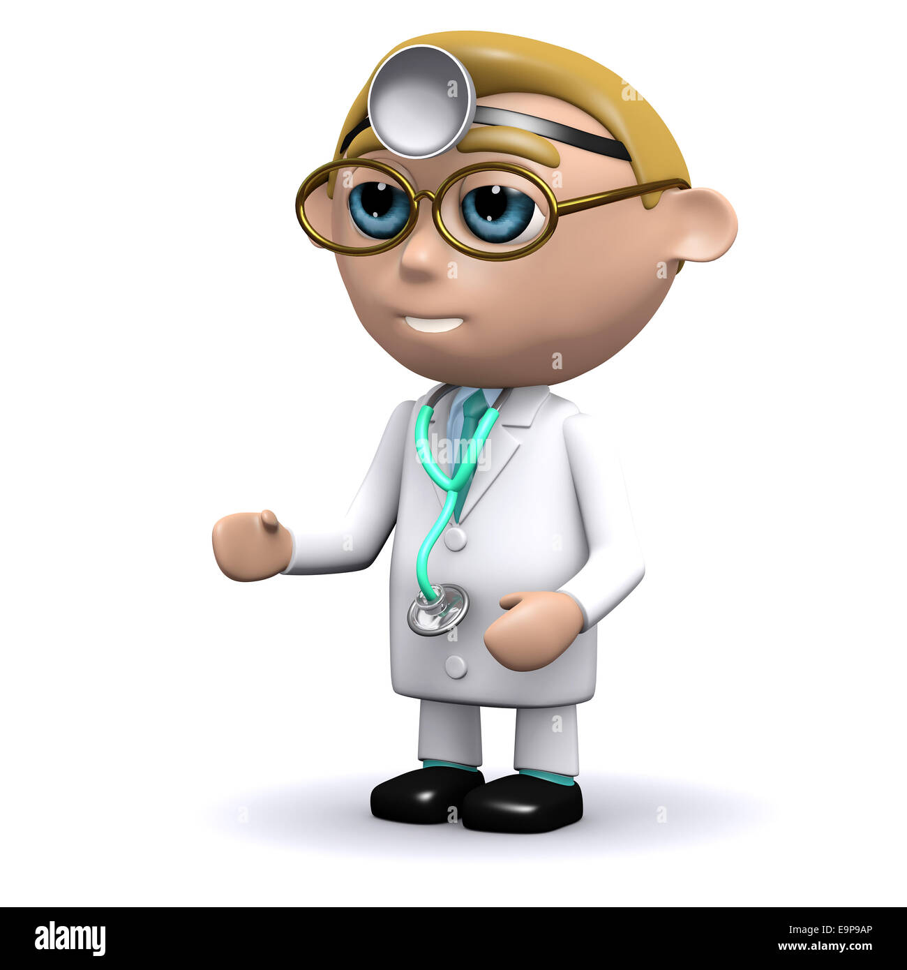 3d Doctor wants to shake your hand Stock Photo - Alamy