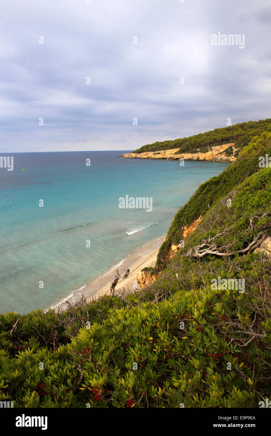 Binigaus beach, Sant Tomas, Menorca, Balearic Islands, Spain Stock ...