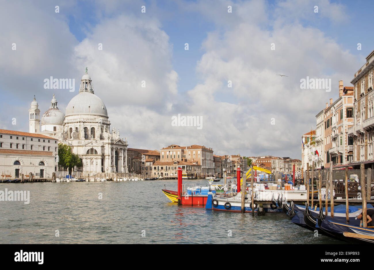 View of canal and Roman Catholic church, looking from San Marco ...