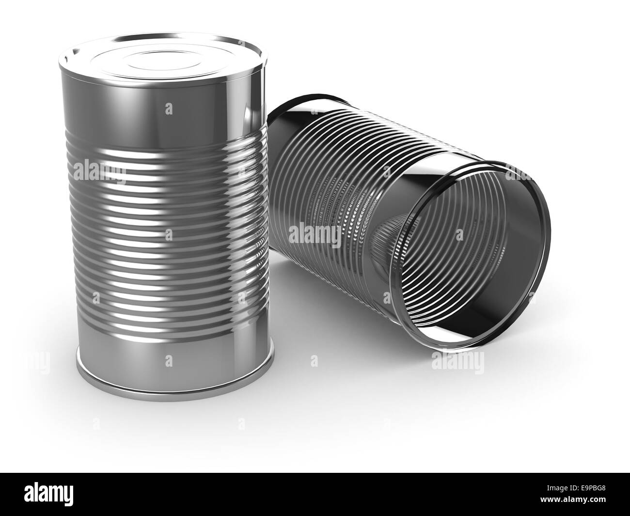 3d Empty tin cans Stock Photo - Alamy