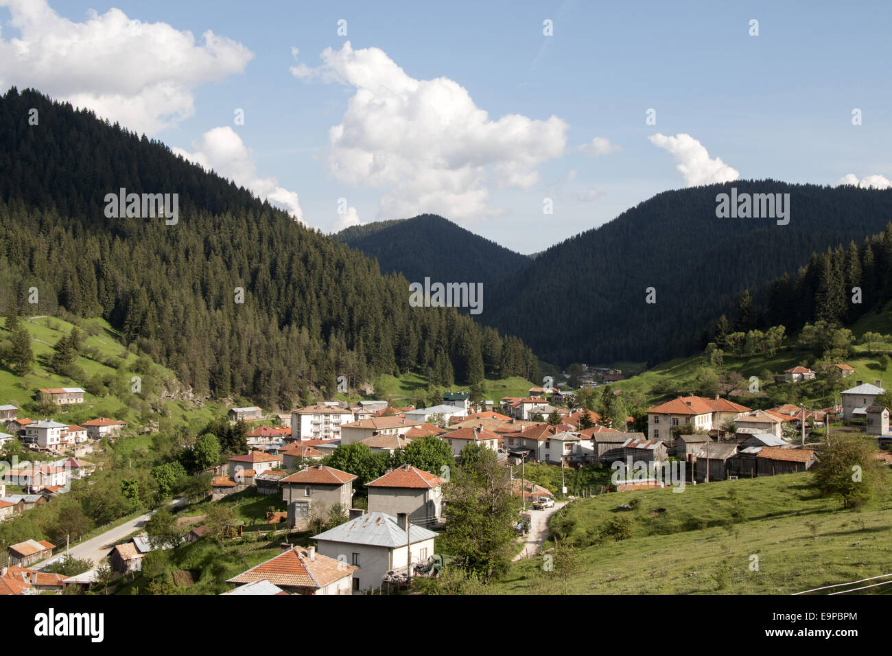 Trigrad village located in western Rhodope mountain near border with ...