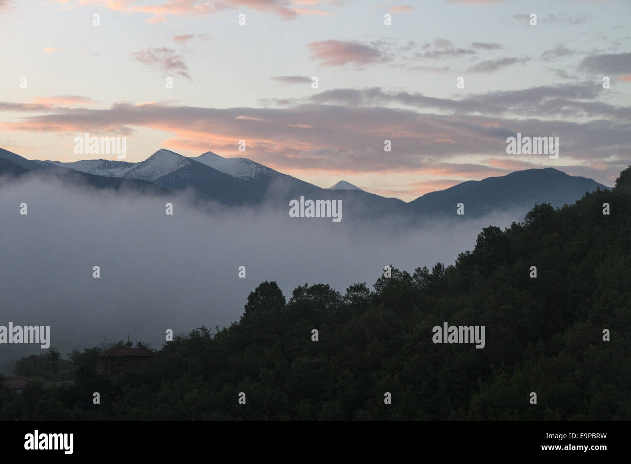 View from the vulture reintroduction centre at Rakitna, near Kresna ...