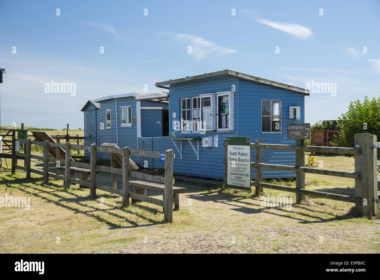 Entrance to coastal nature reserve, South Walney Nature Reserve, Isle ...