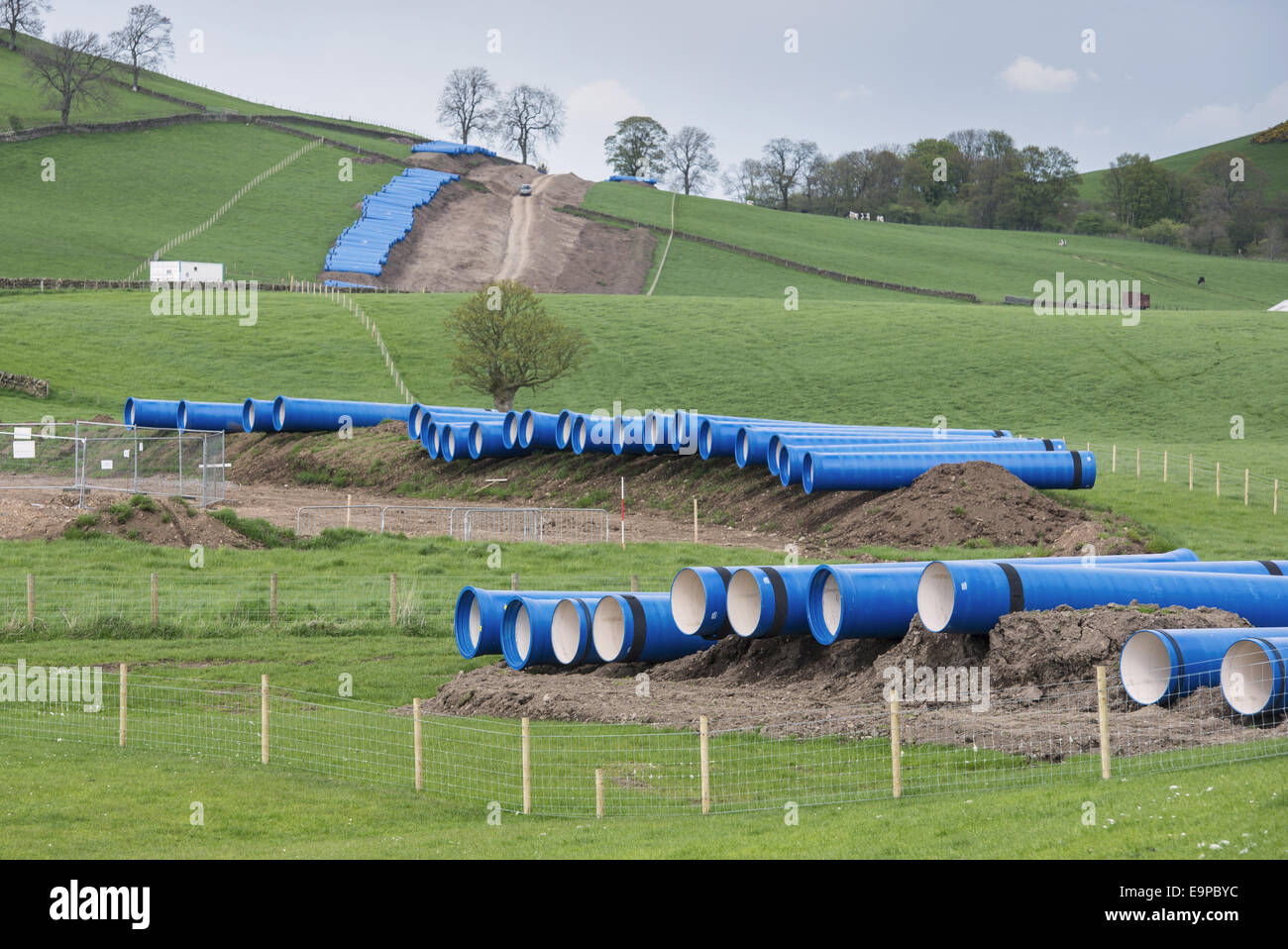 Gas pipeline being laid, to transport gas from Scotland to County ...