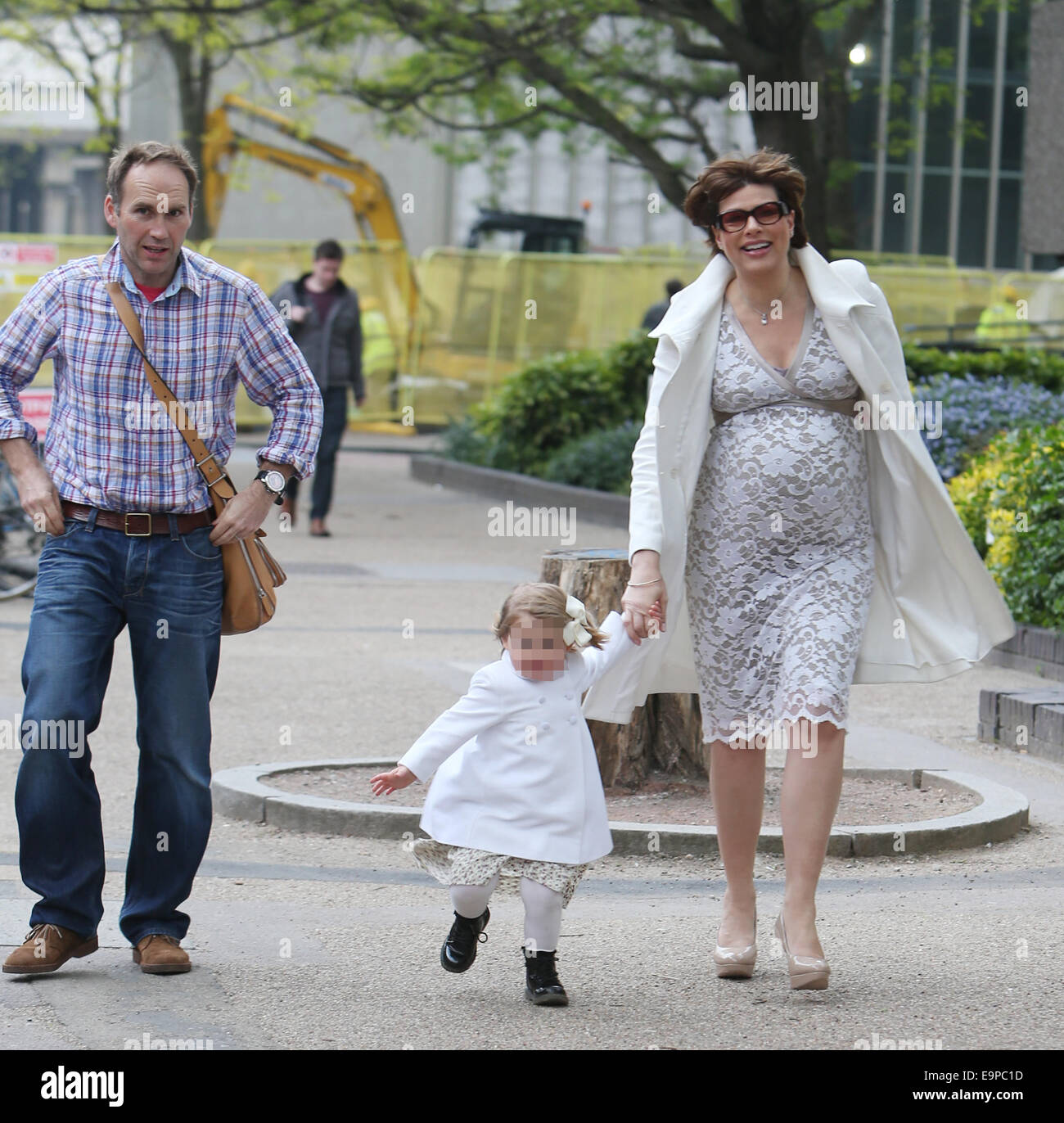 Kate Silverton and family outside ITV Studios Featuring: Kate Silverton ...