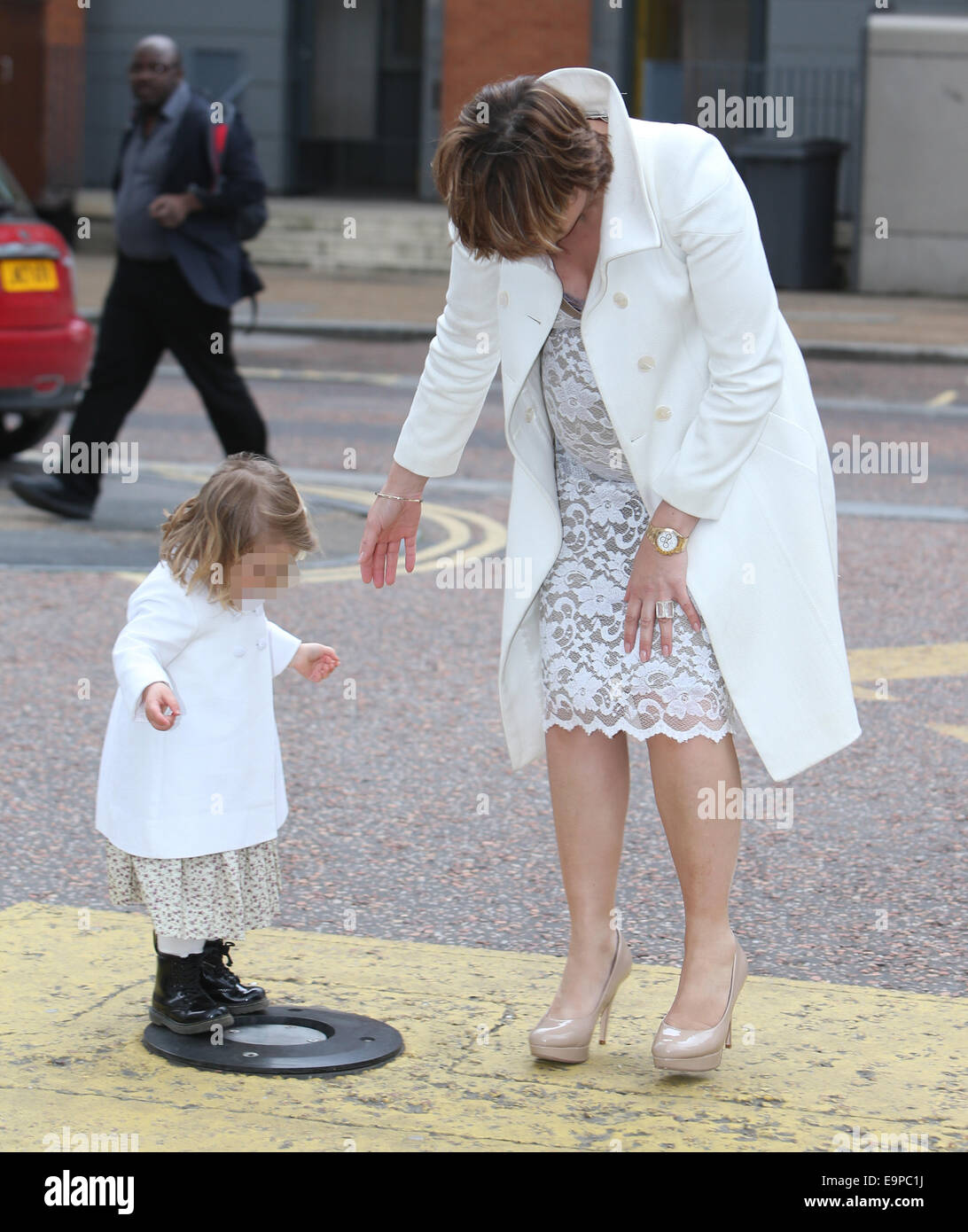 Kate Silverton and family outside ITV Studios Featuring: Kate Silverton ...
