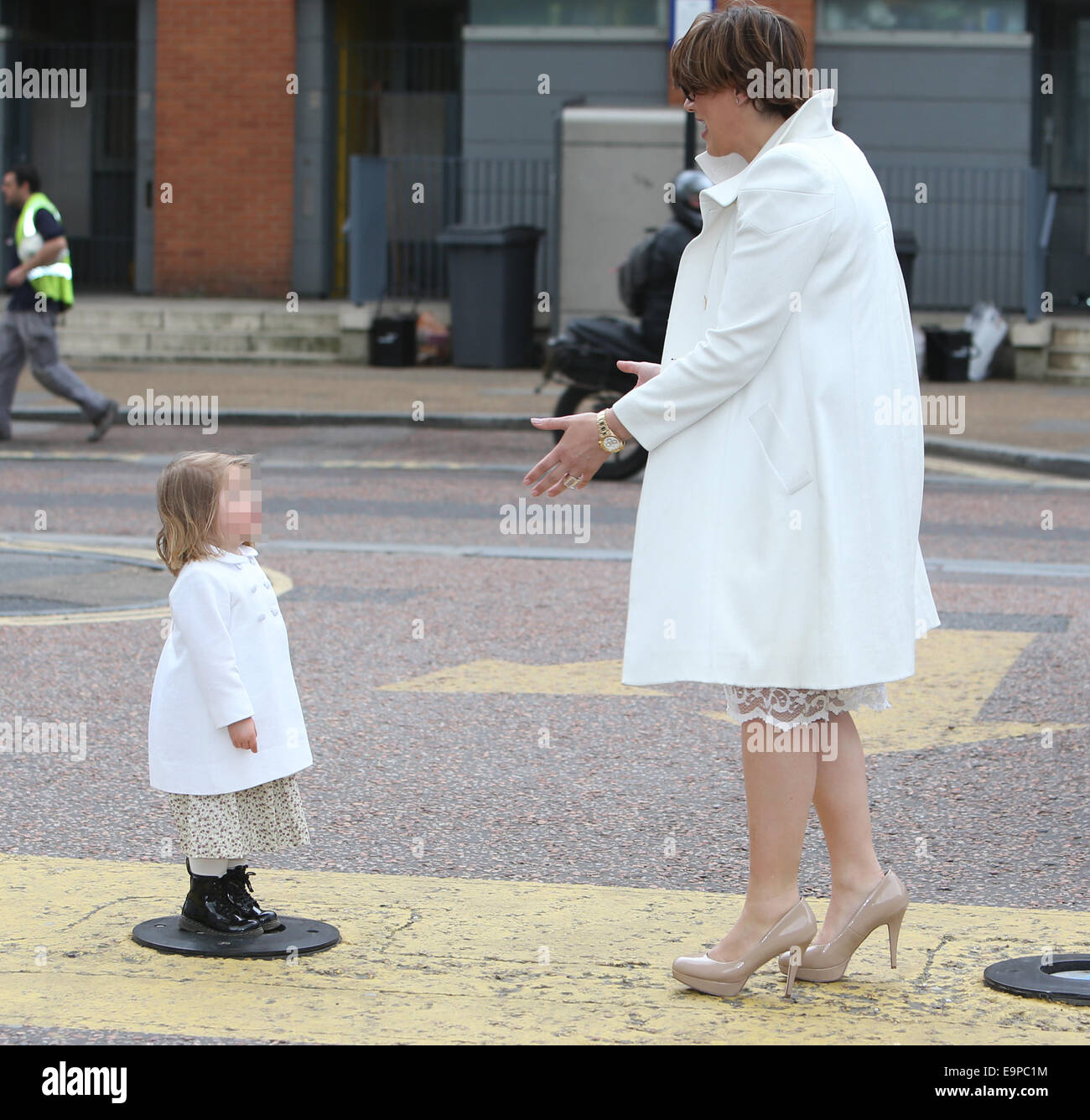 Kate Silverton and family outside ITV Studios Featuring: Kate Silverton ...