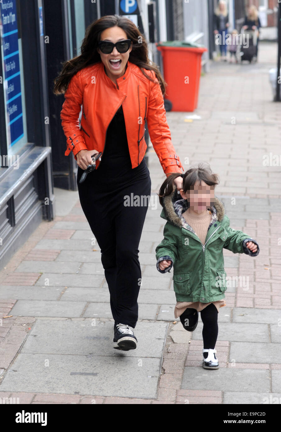 Myleene Klass out in London with her daughter Featuring: Myleene Klass ...