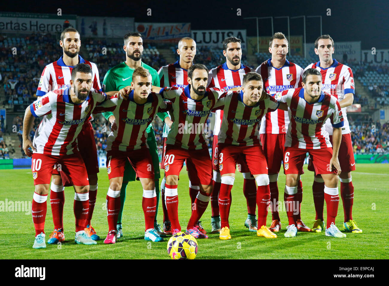 Atletico De Madrid team group line-up (Atletico), OCTOBER 26, 2014 ...