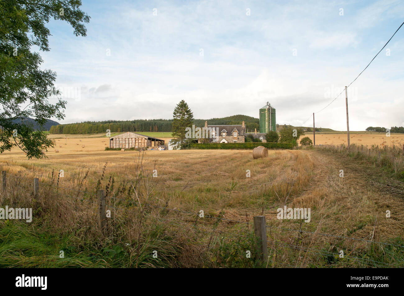 Landscape image of arable farmland surrounding a small farm Stock Photo ...
