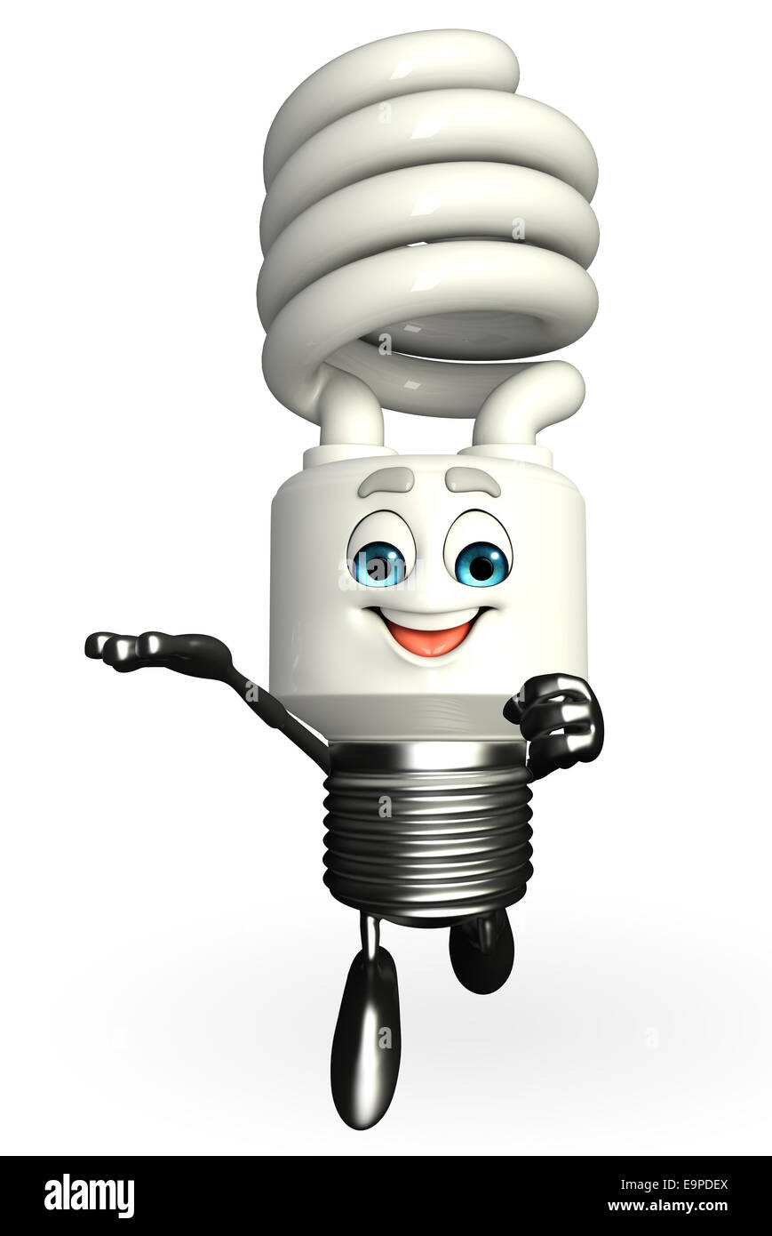 Cartoon Character of CFL is running Stock Photo - Alamy