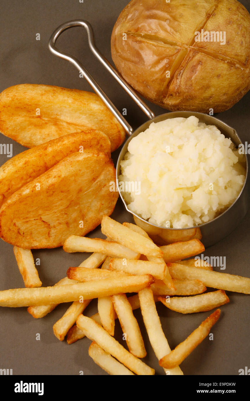 Potatoes on a Grey Background Stock Photo - Alamy