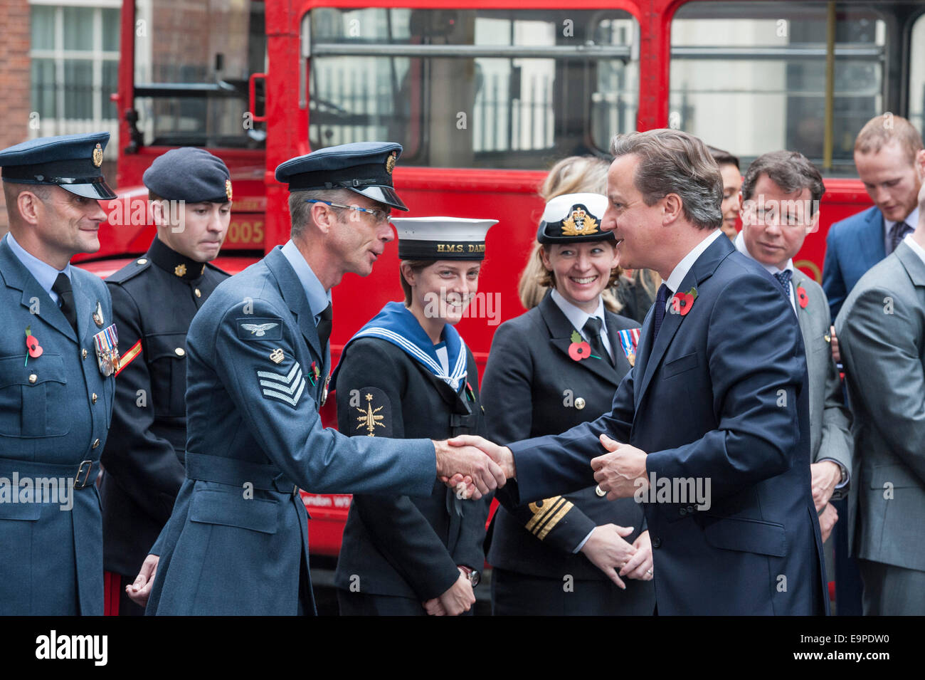 Downing Street, London, UK. 30th October, 2014. The London Poppy Day ...