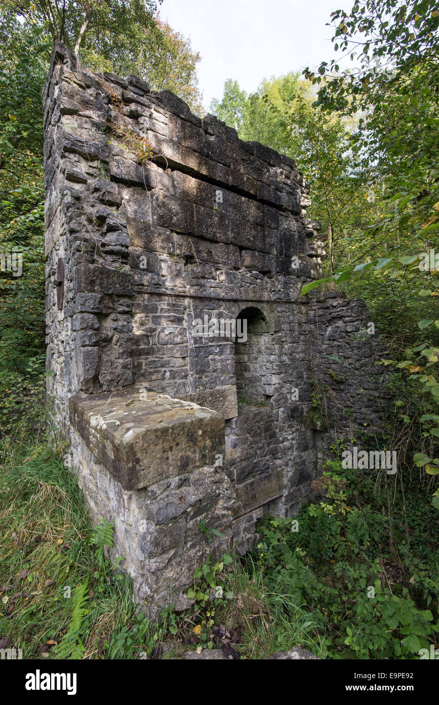 Mandale Mine buildings in Lathkill Dale, Peak District, Derbyshire ...