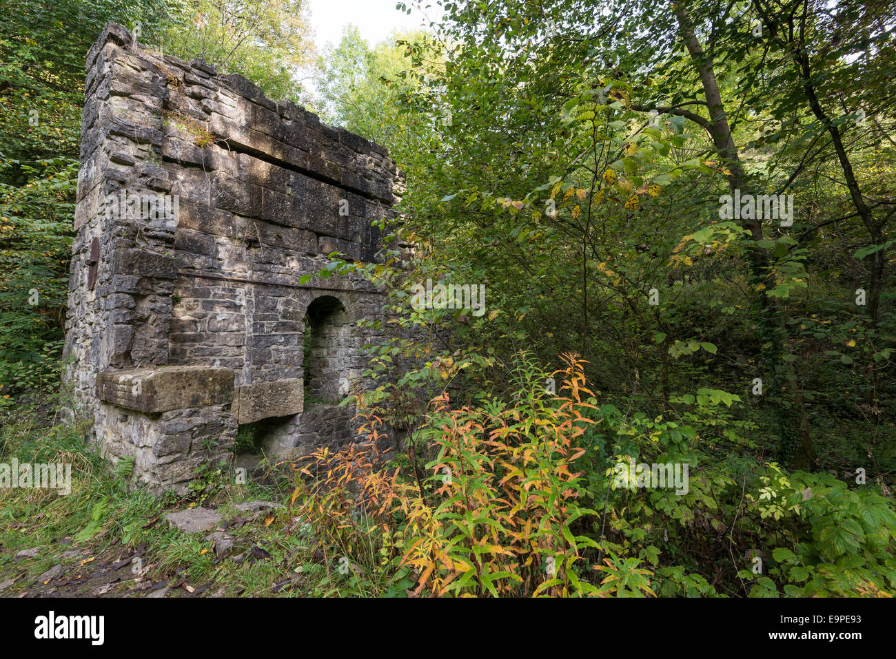 Mandale Mine buildings in Lathkill Dale, Peak District, Derbyshire ...