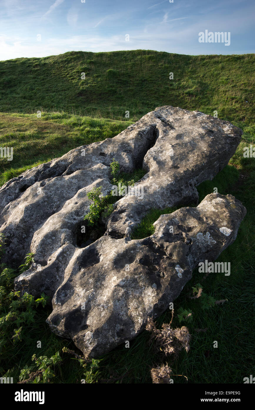 Stones at Arbor Low stone circle in the Peak District, Derbyshire. A ...