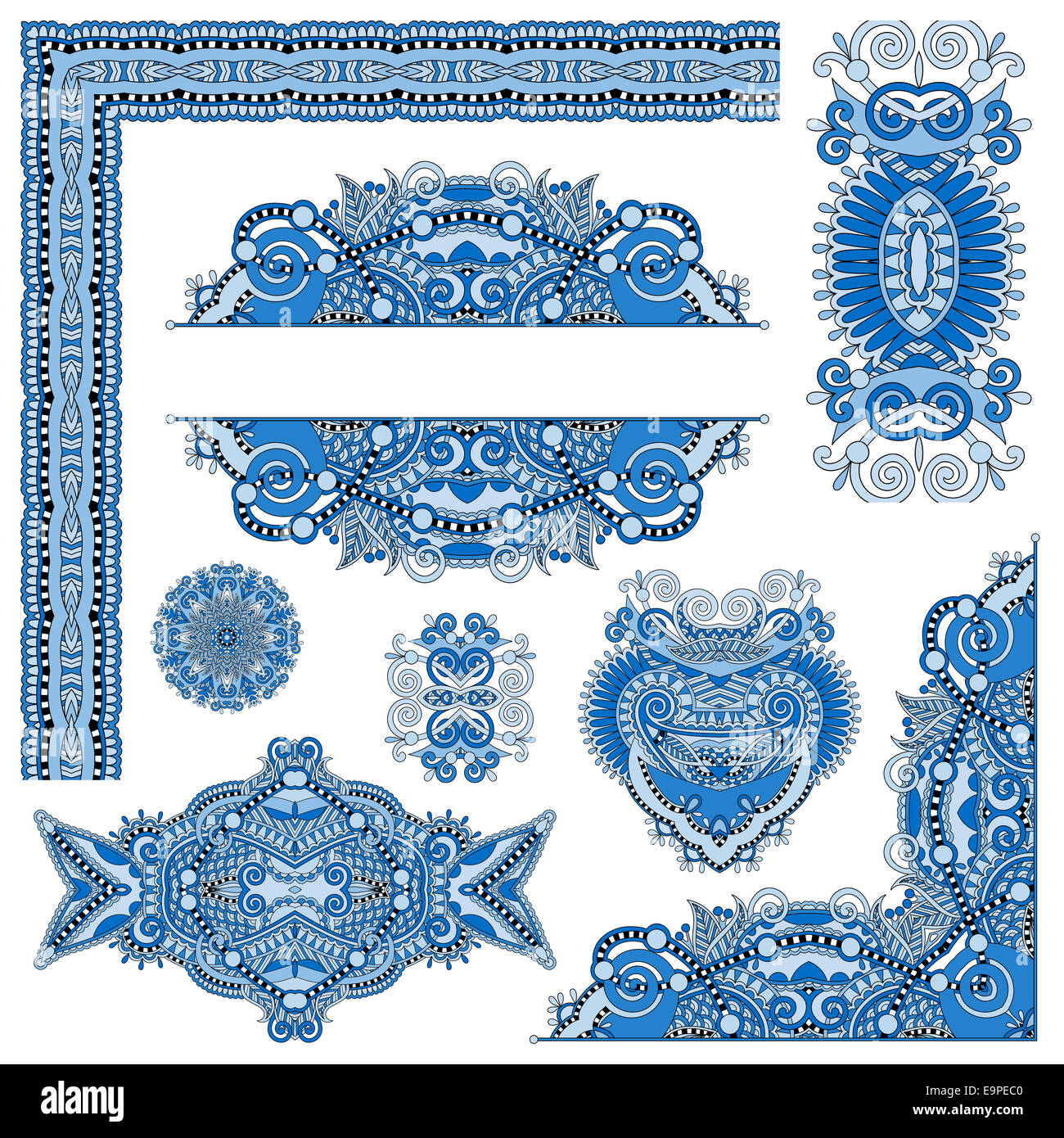 Paisley circle frame border hi-res stock photography and images - Alamy