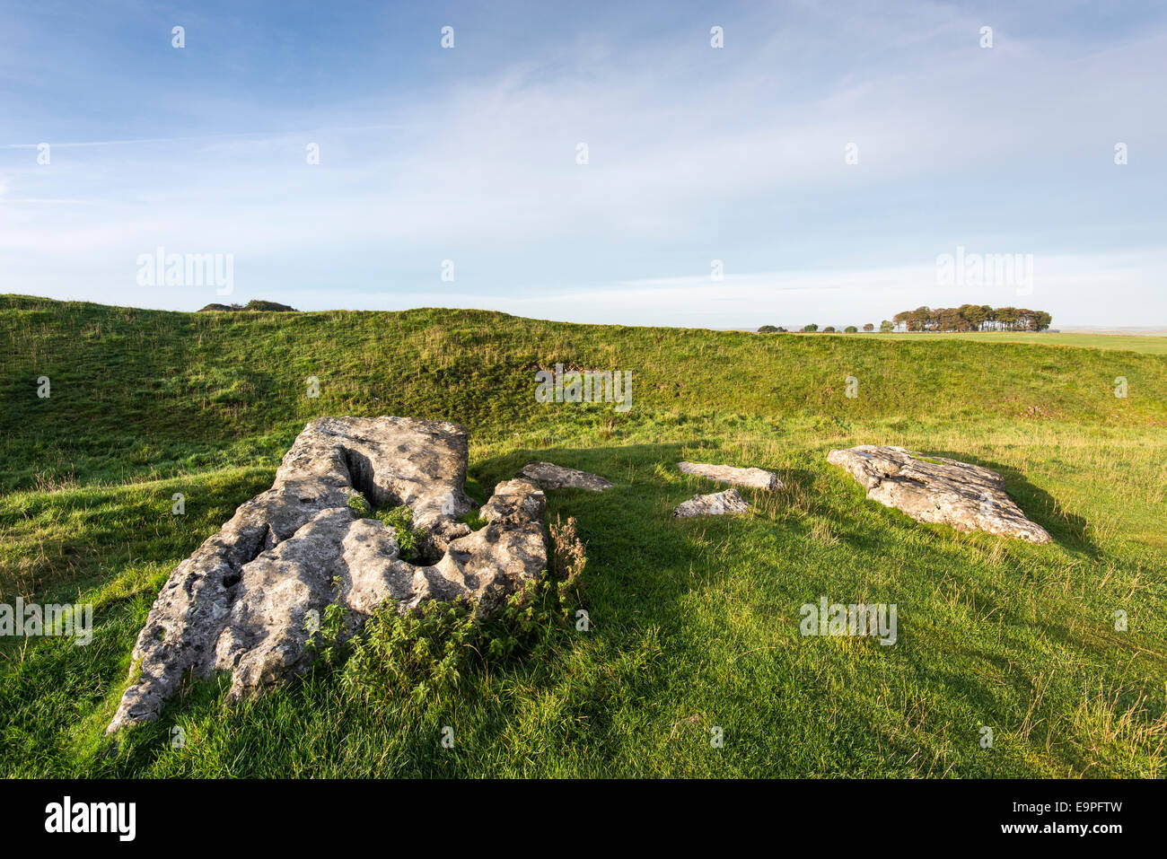 Stones at Arbor Low stone circle in the Peak District, Derbyshire. A ...