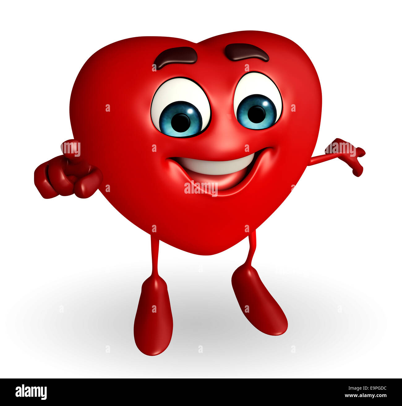 Cartoon character heart pointing hi-res stock photography and images ...