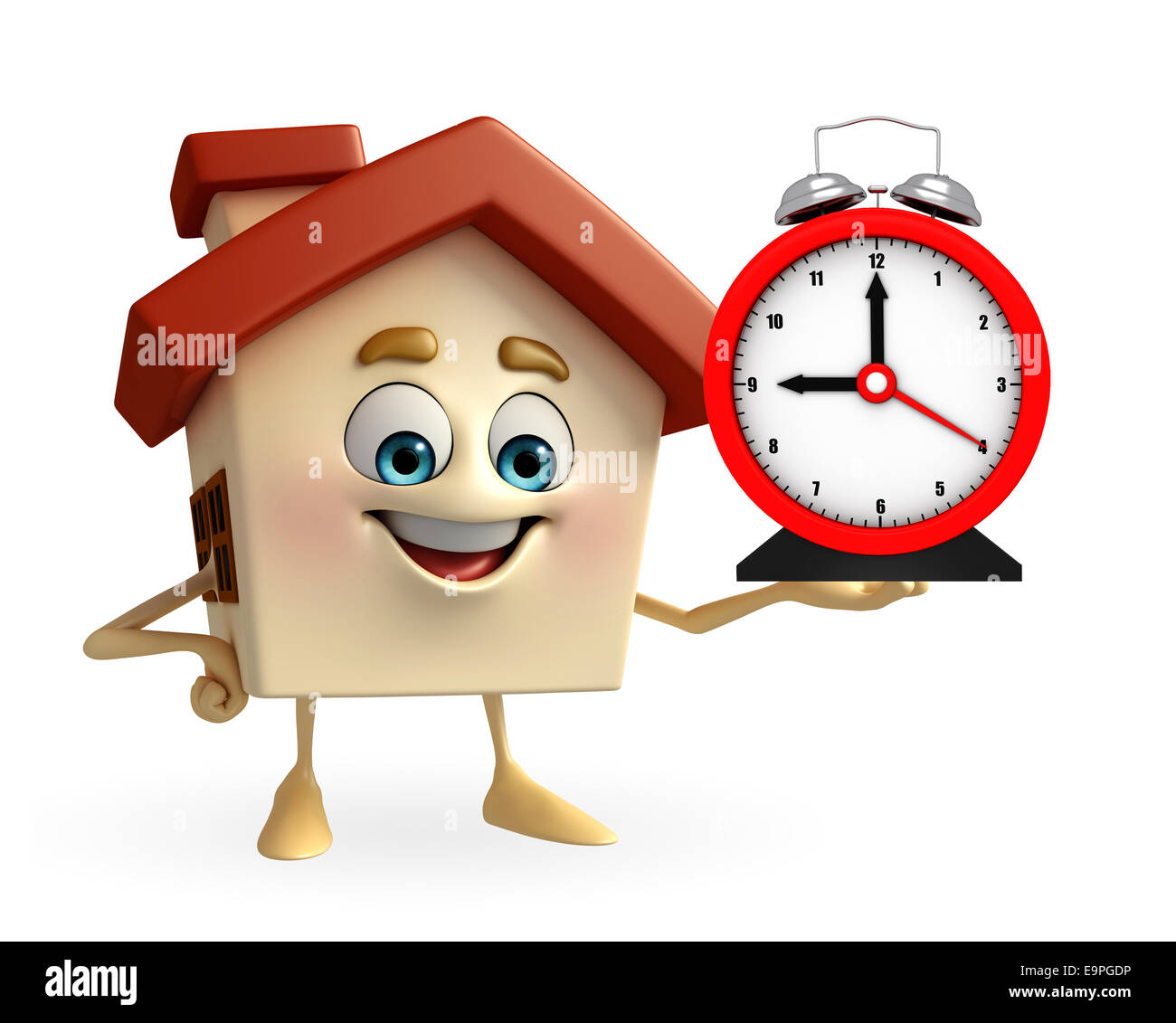 Cartoon alarm clock happy smiling hi-res stock photography and images ...