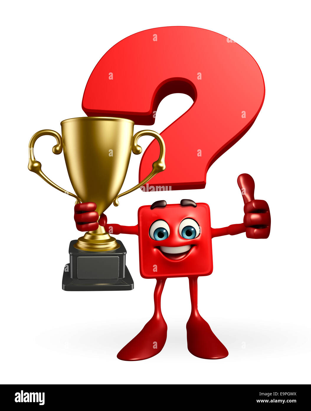 Cartoon character question mark trophy hi-res stock photography and ...