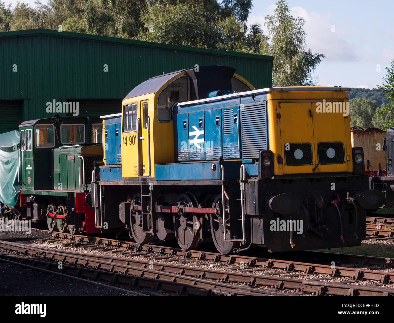 vintage diesel shunter locomotive at Peak rail,Rowsley station,Matlock ...