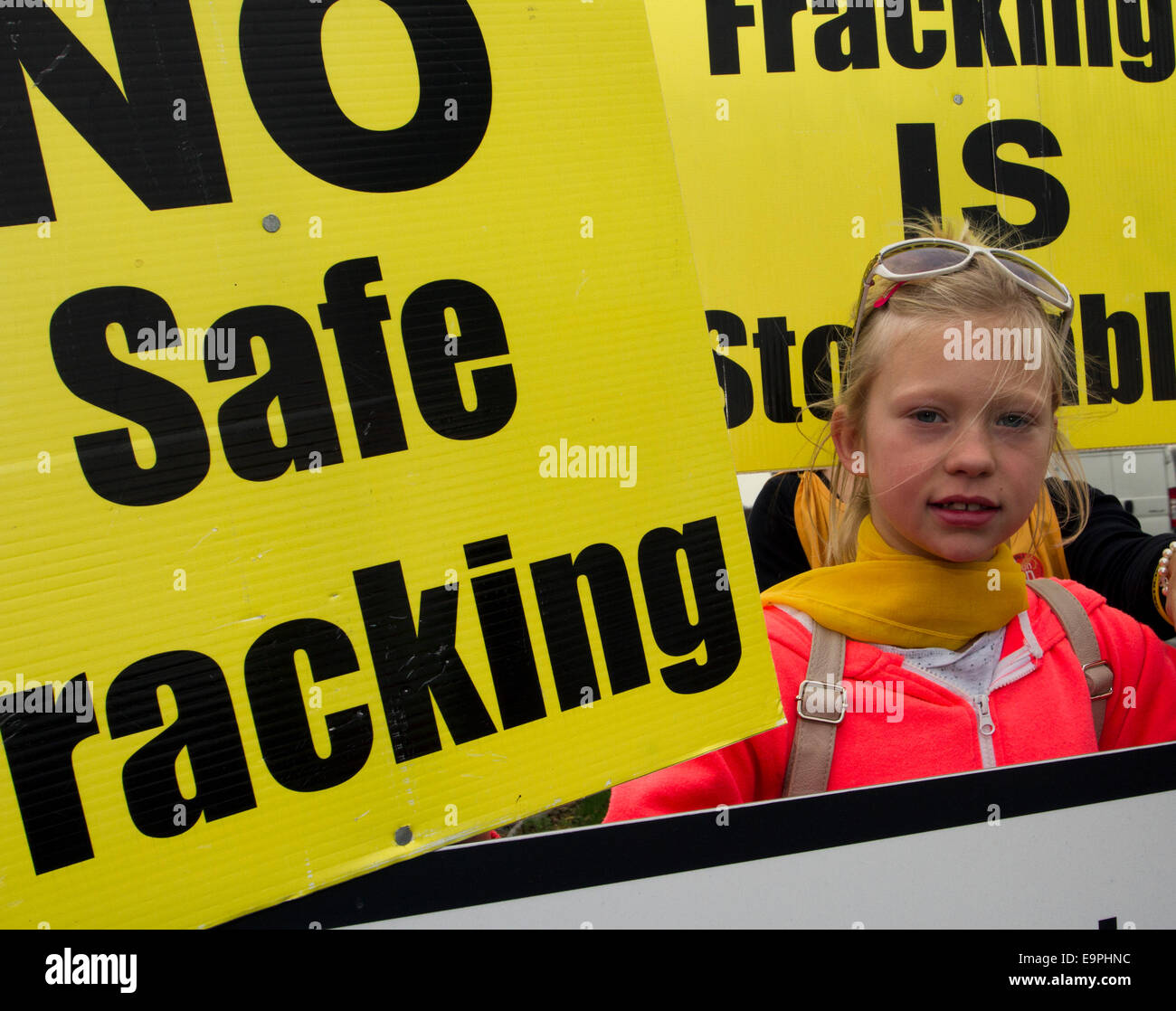 Westby Nr Blackpool, Lancashire 31st October, 2014. Frack Free ...