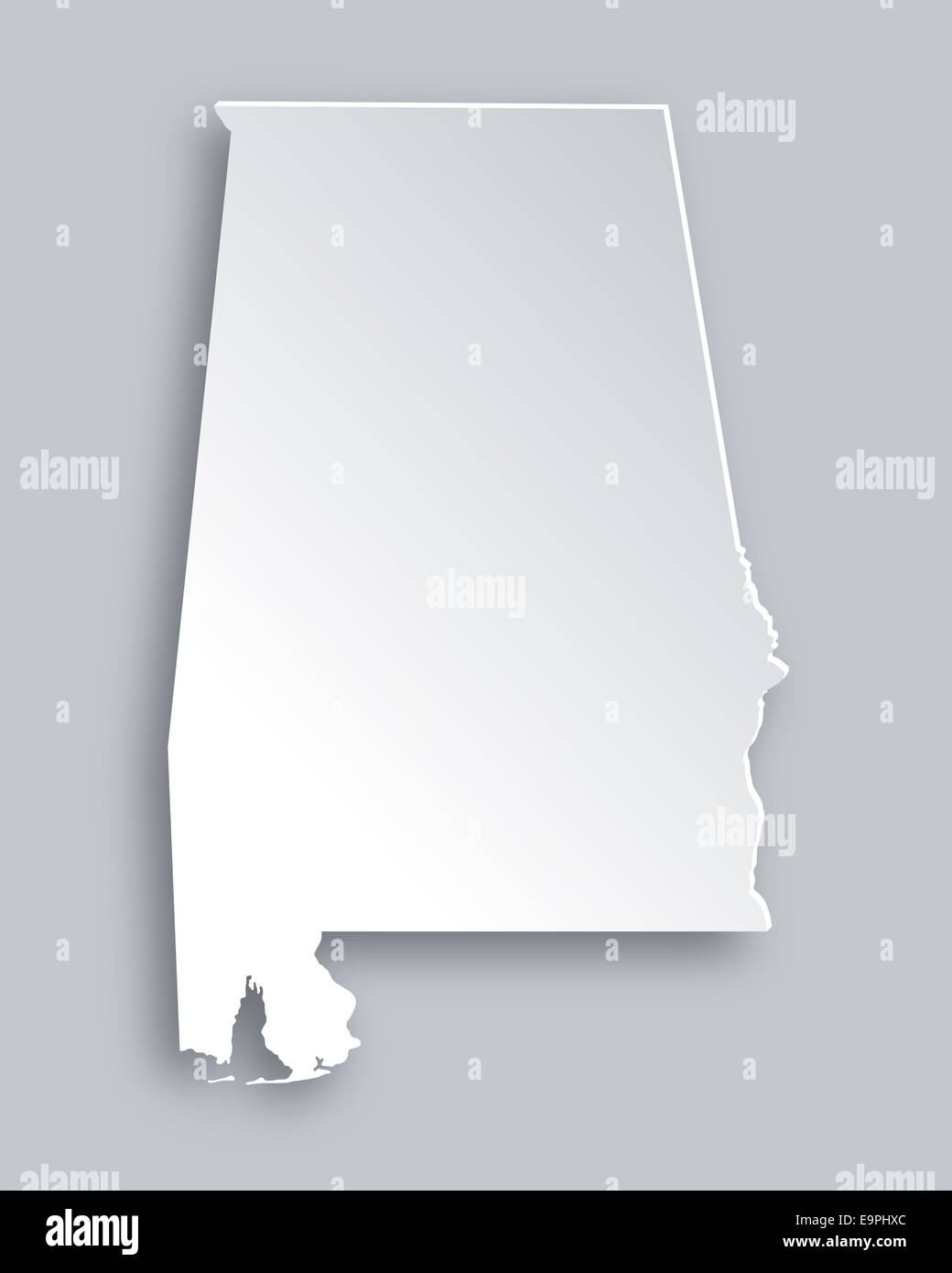 Map of Alabama Stock Photo - Alamy