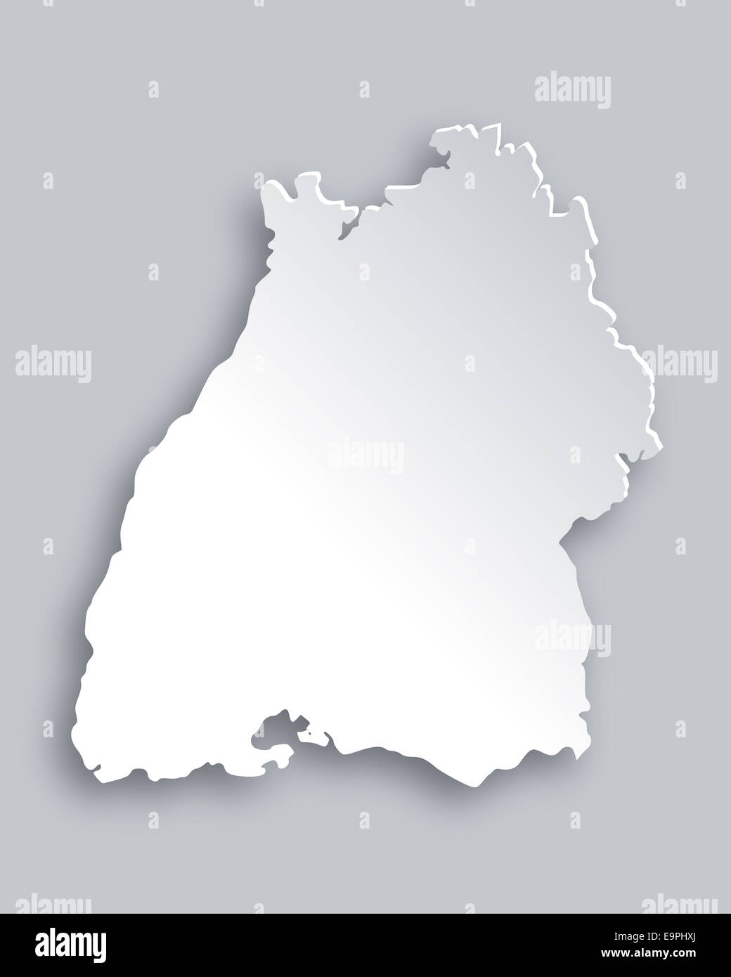 Map of Baden-Wuerttemberg Stock Photo - Alamy