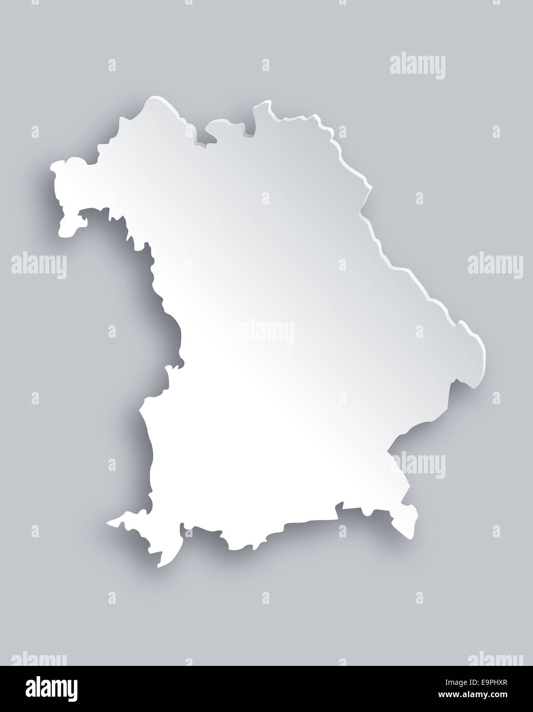 Map of Bavaria Stock Photo - Alamy