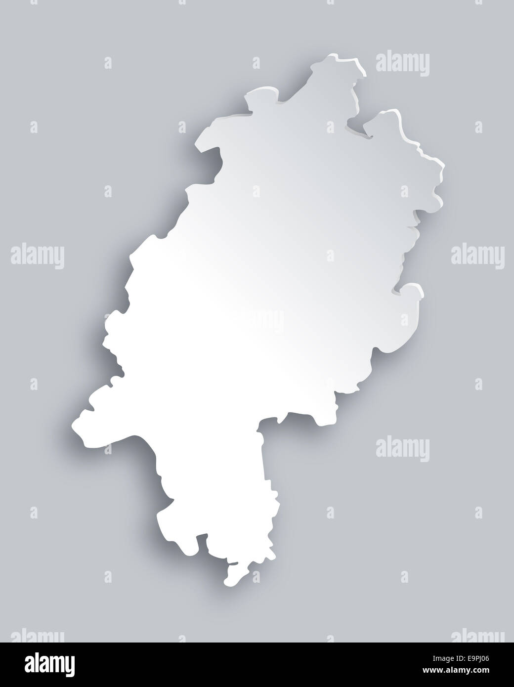 Map of Hesse Stock Photo - Alamy