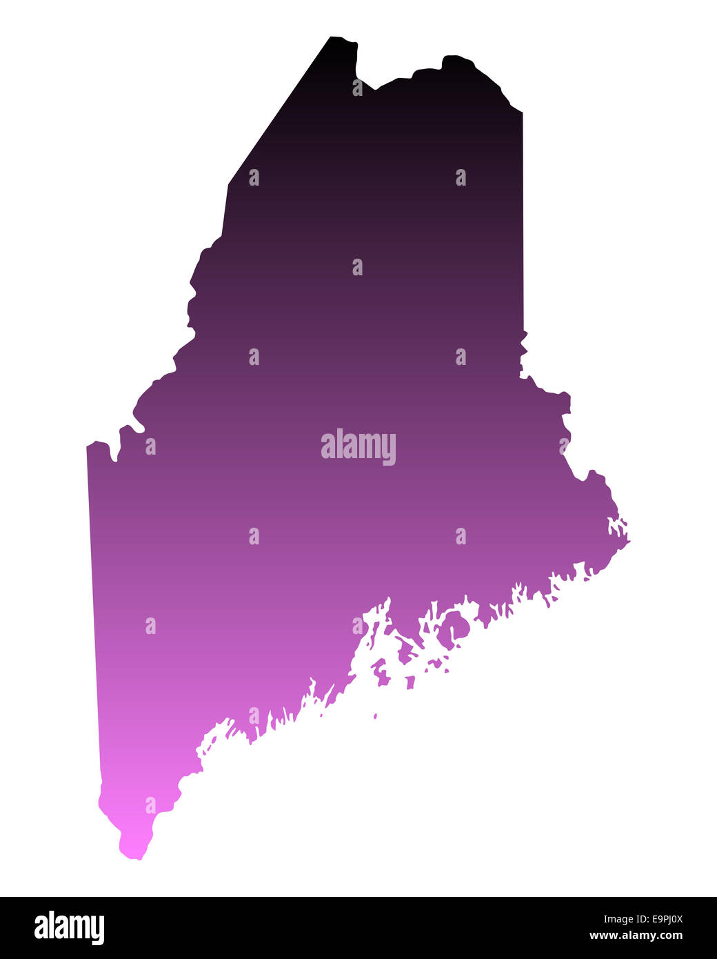 Map of Maine Stock Photo - Alamy