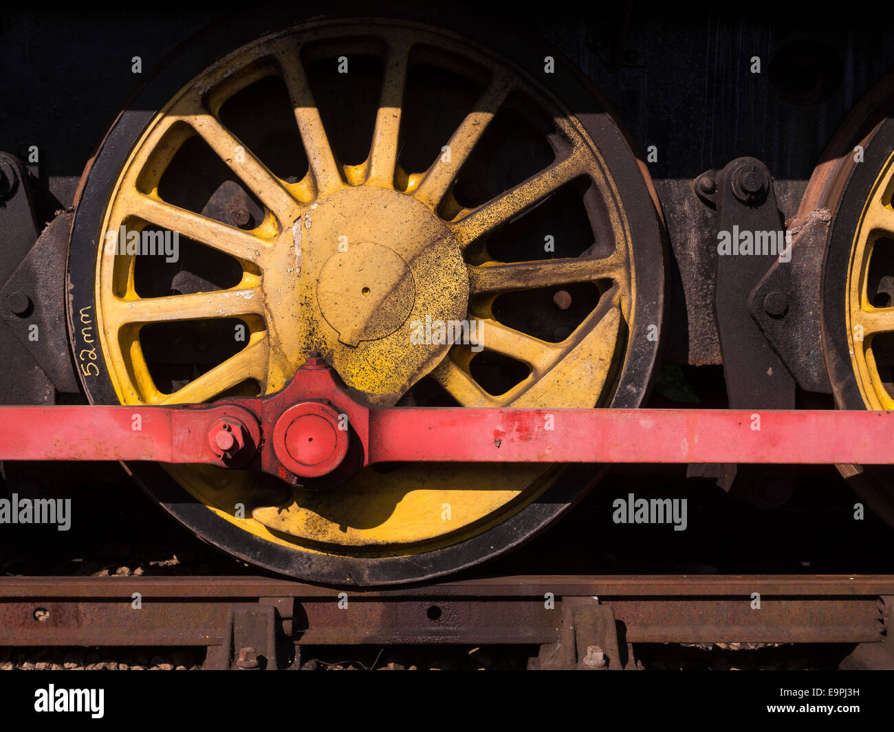 a derelict locomotive at Peak Rail Steam Railway at Matlock, Derbyshire ...