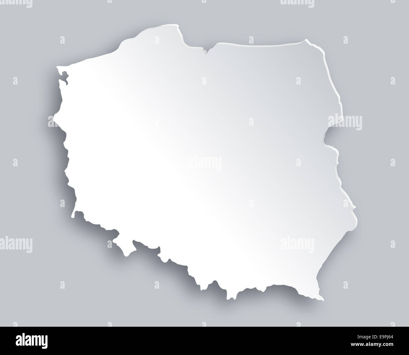 Map of Poland Stock Photo - Alamy