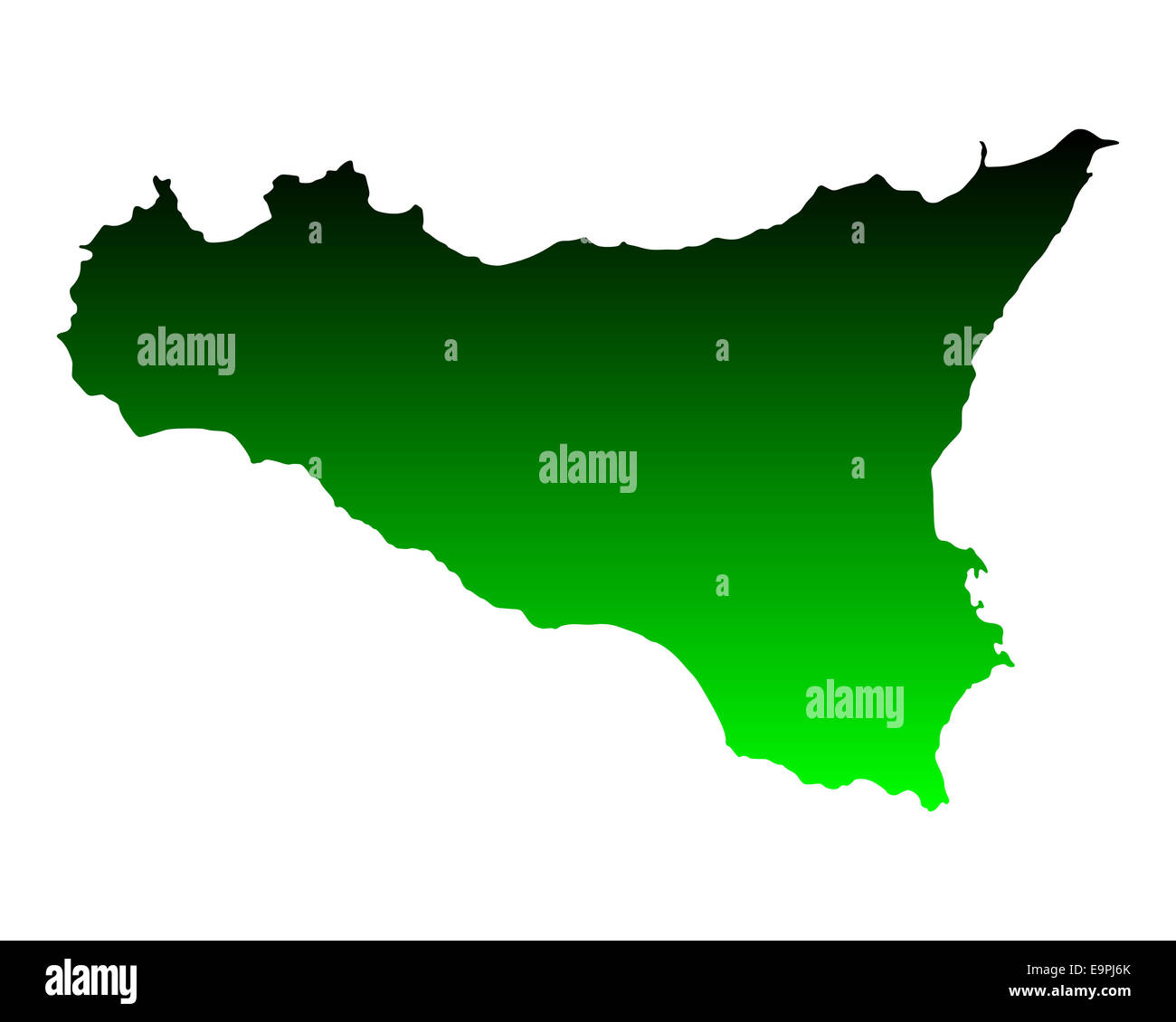 Map of Sicily Stock Photo - Alamy