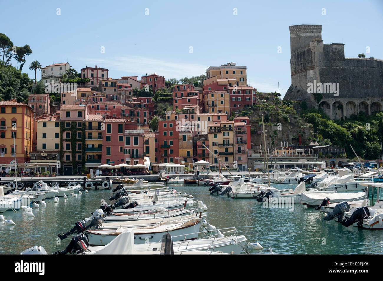 Italian Riviera,Colourwashed houses, coastal, boats, holiday ...