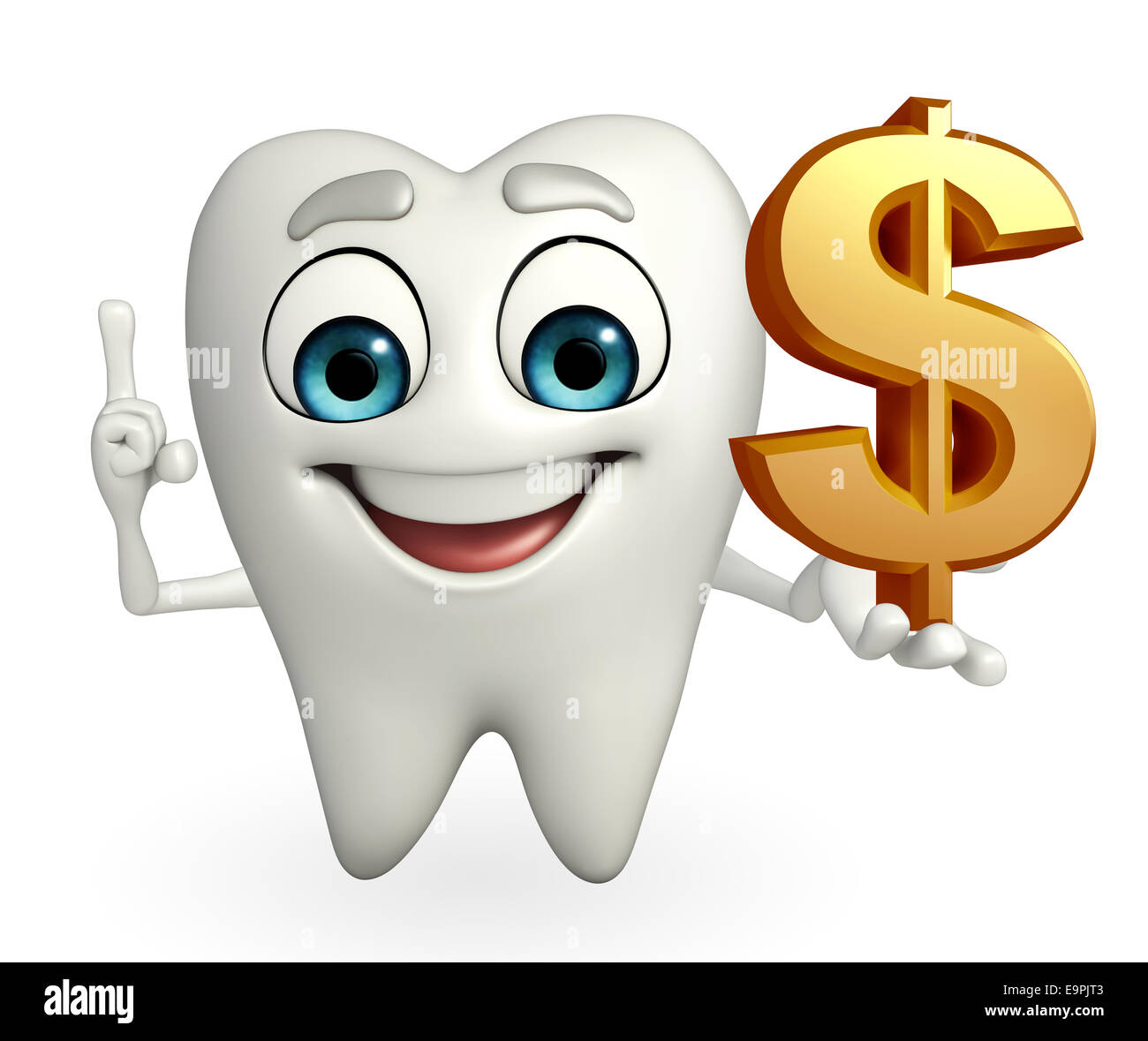 Cartoon character of teeth with dollar sign Stock Photo - Alamy