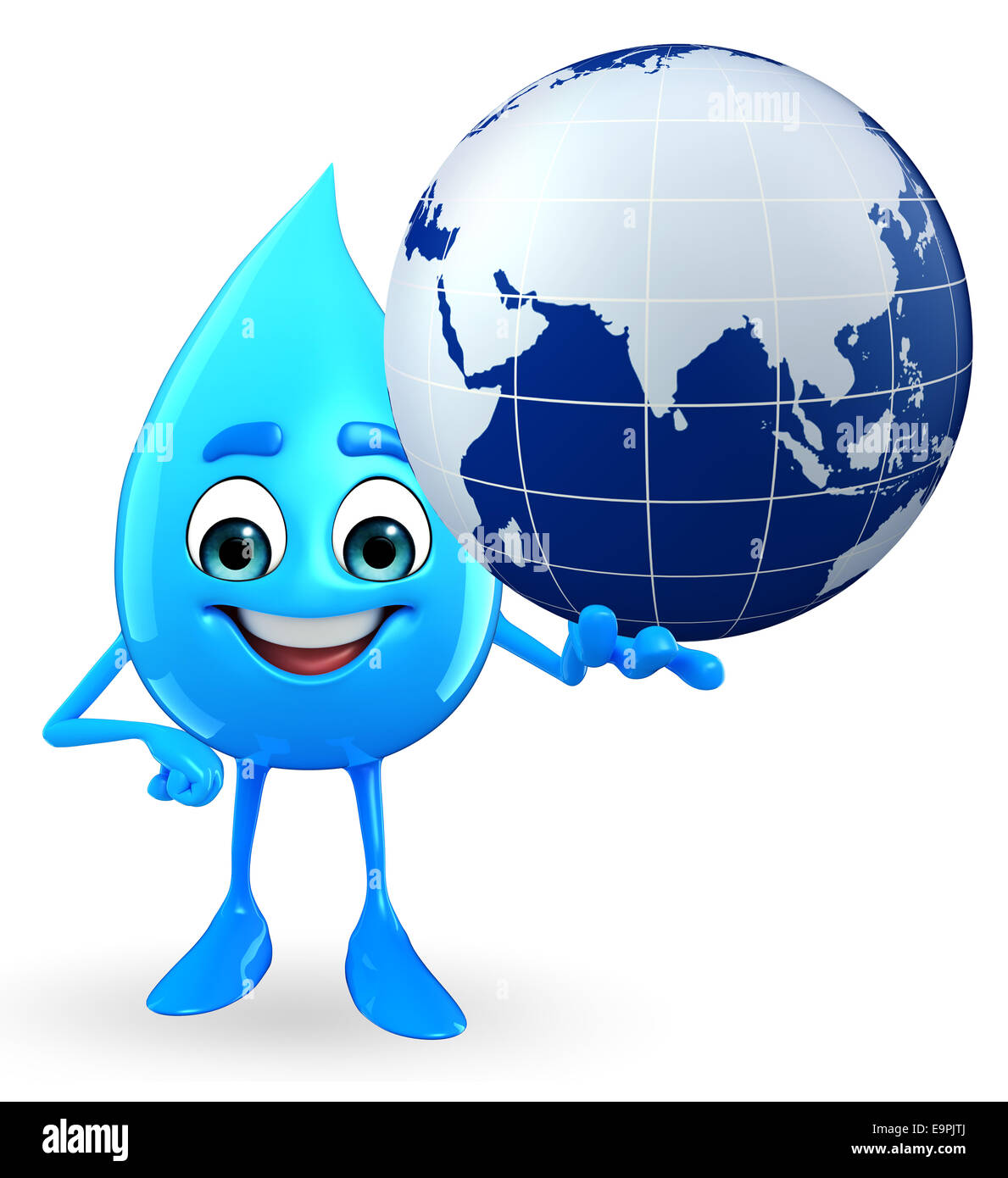 Raindrop cartoon character hi-res stock photography and images - Alamy