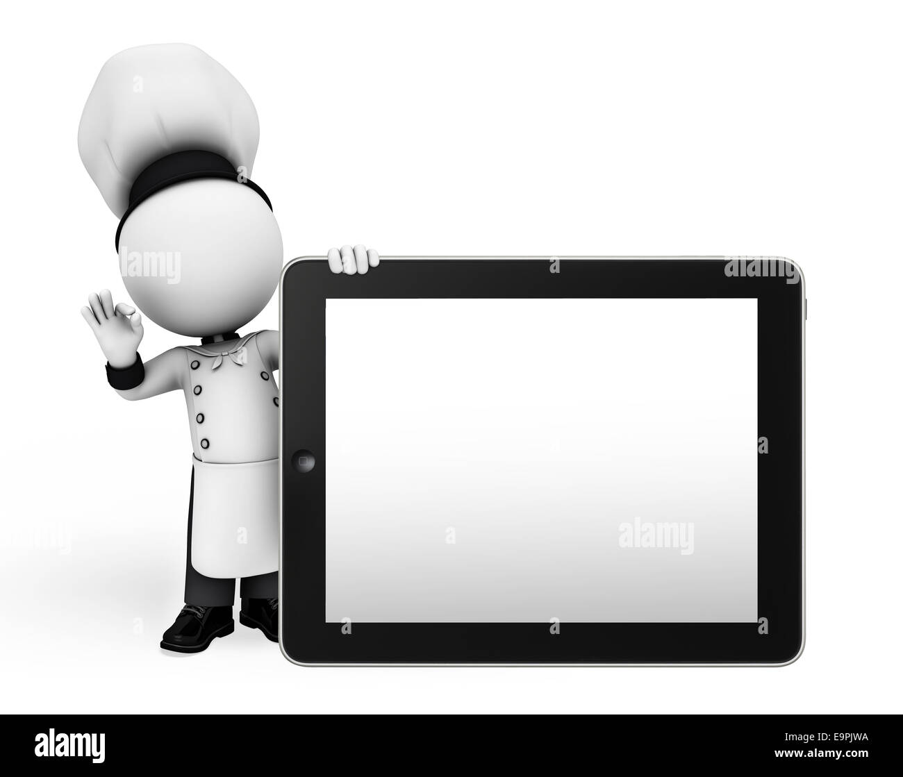 Illustration white character chef tab hi-res stock photography and ...