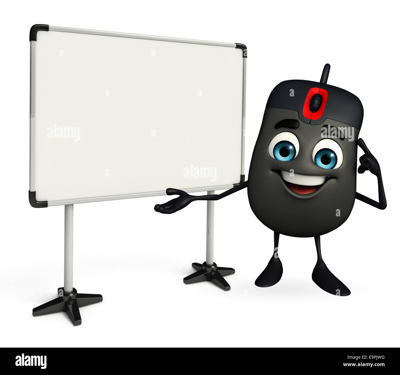 Cartoon Character of Computer Mouse with display board Stock Photo - Alamy