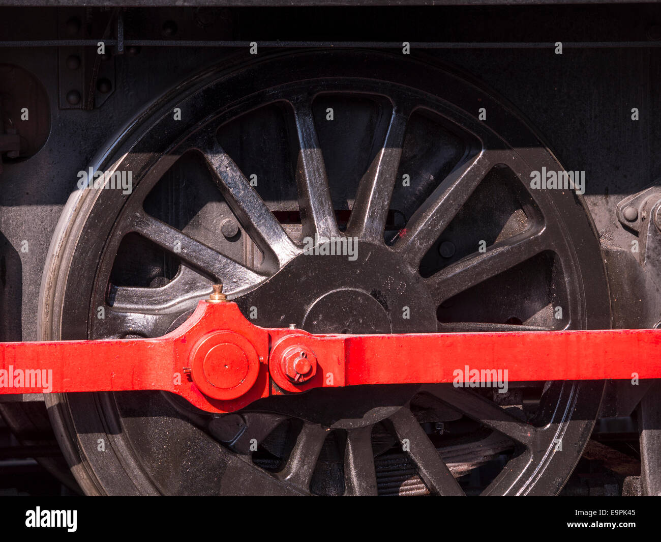 detail of a steam locomotive at Peak Rail Steam Railway at Matlock ...